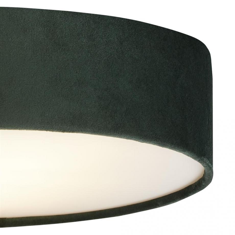 Velvet Dark Green Flush Ceiling Light | The Urban Lighting Collection