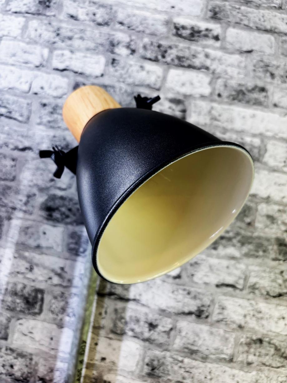 Scandi Black Metal and Wood Conduit Light E27 | The Urban Lighting ...