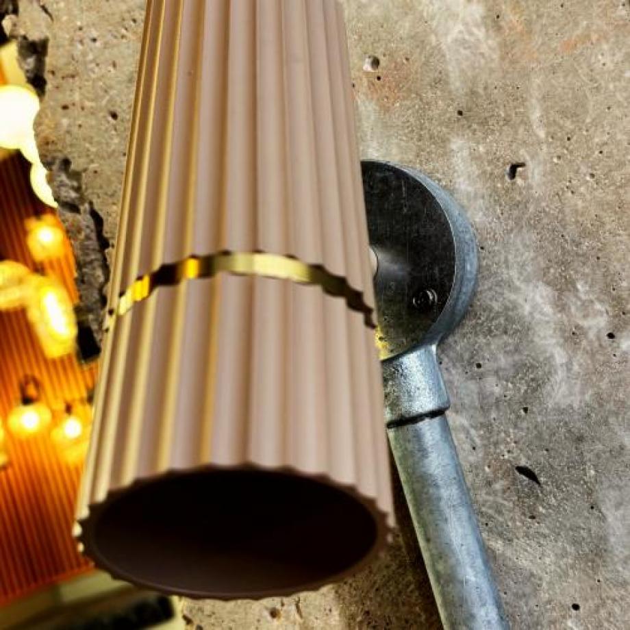 Pastel Pink Ribbed Metal Conduit GU10 Spotlight | The Urban Lighting ...