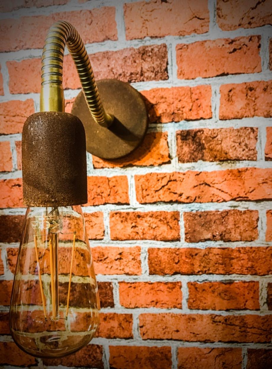 Rusty metal adjustable reading wall light | The Urban Lighting Collection