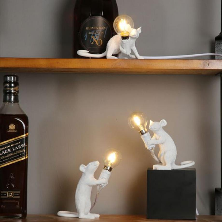 Seletti white standing mouse lamp | The Urban Lighting Collection